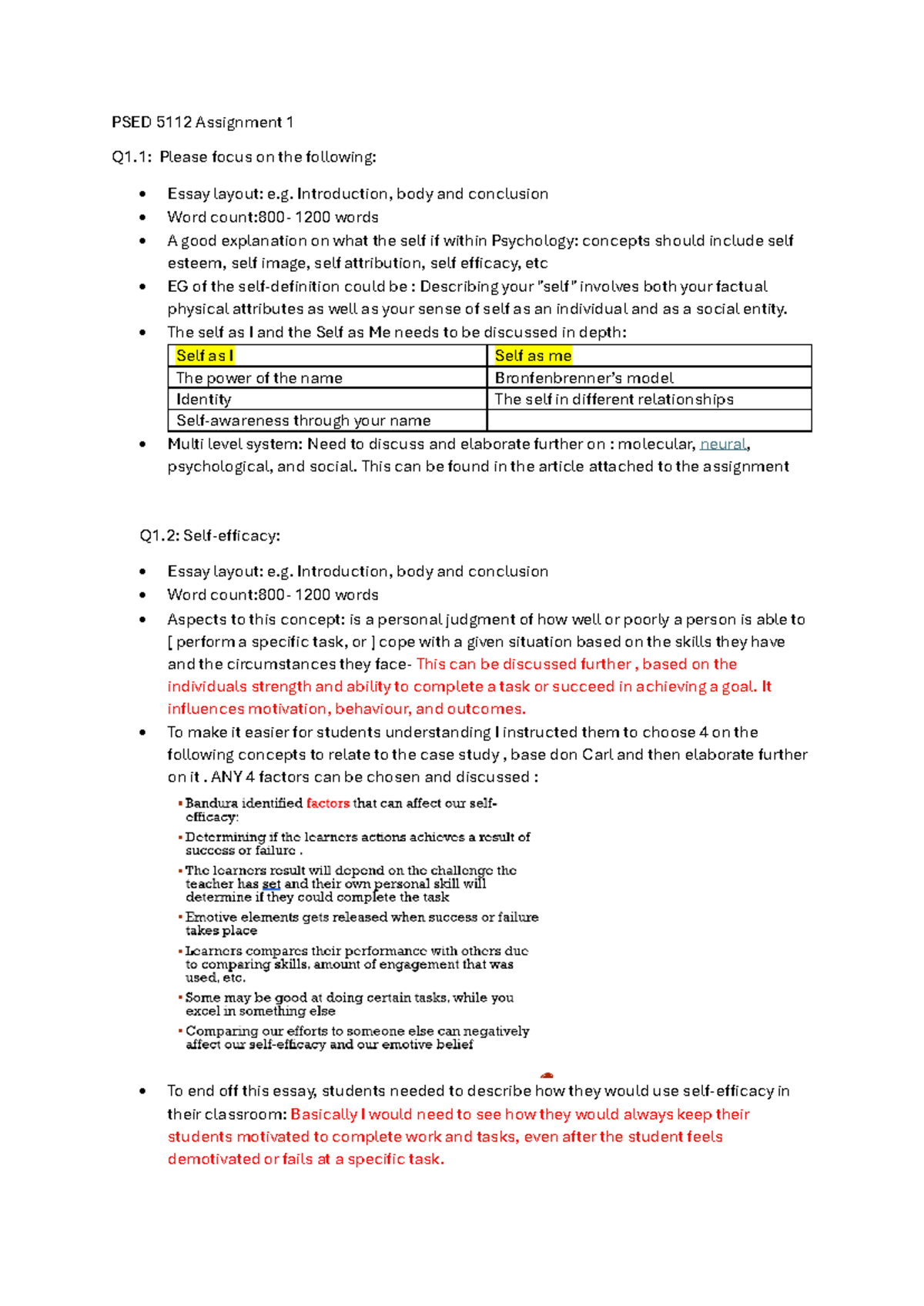 PSED 5112 Assignment 1 layout - PSED 5112 Assignment 1 Q1: Please focus ...