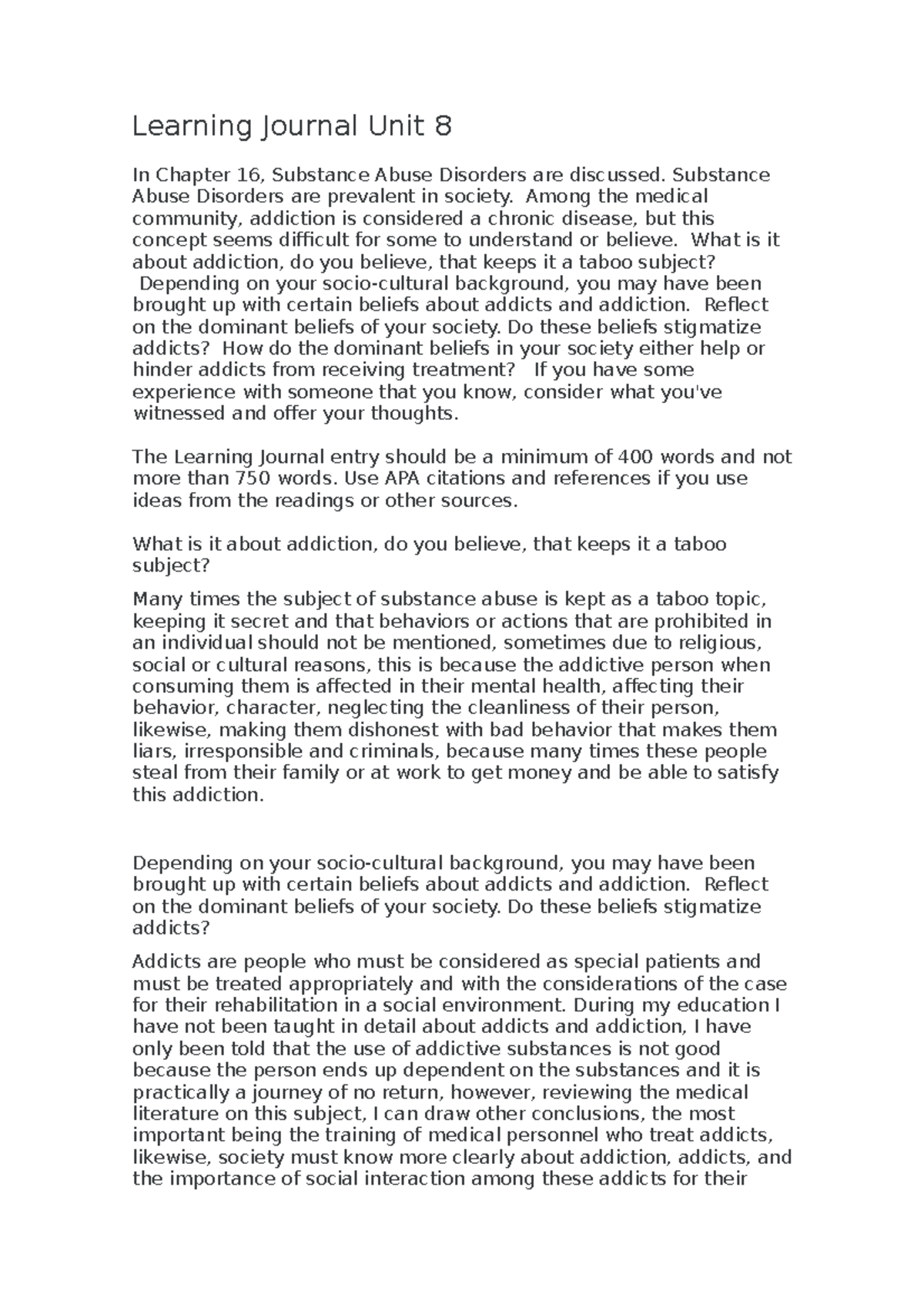 Learning journal unit 8 - Learning Journal Unit 8 In Chapter 16 ...