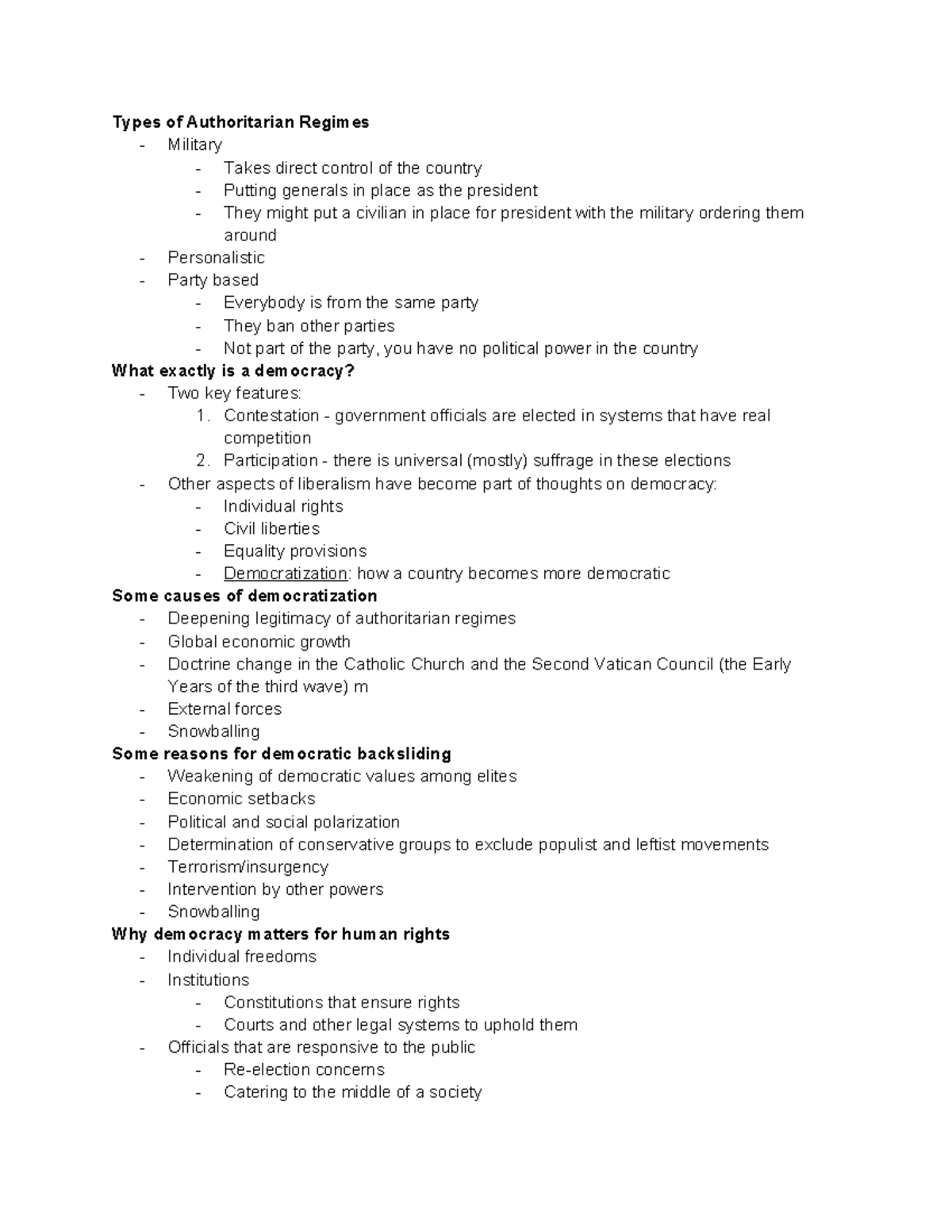 Regime Type - Types of Authoritarian Regimes - Military - Takes direct ...