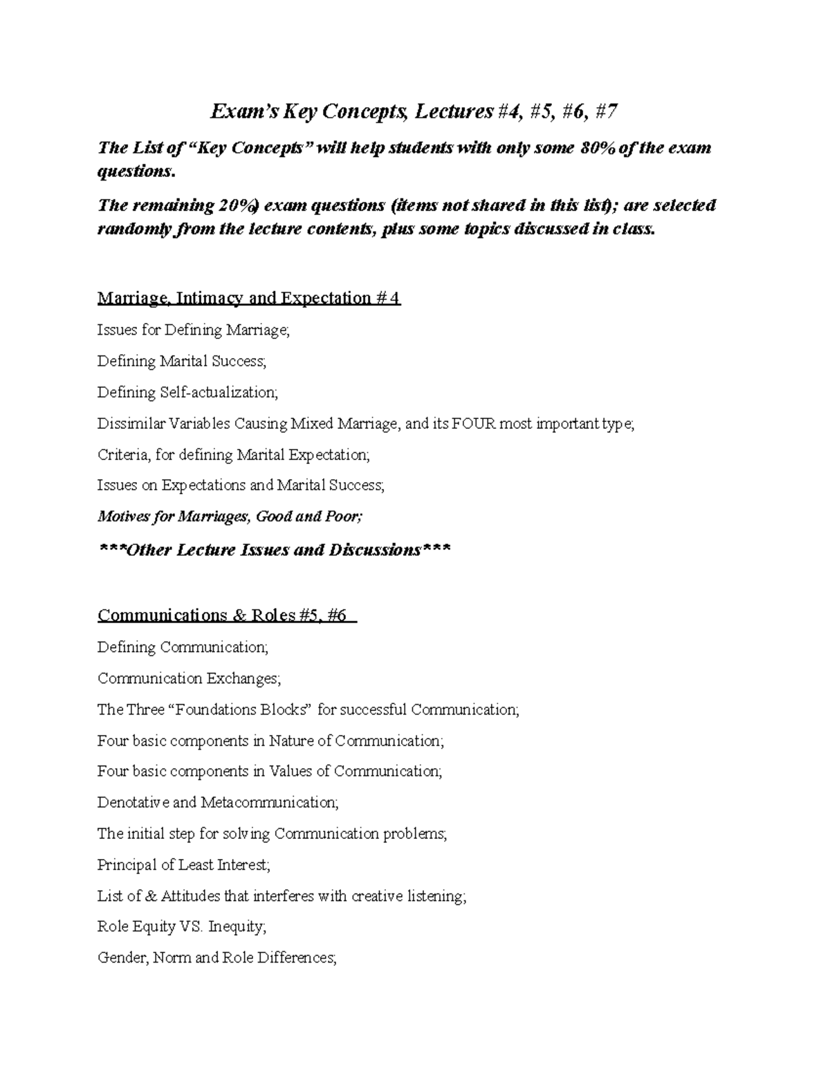 2. Key Concepts for Exam 2, on Lectures 4, 5, 6, & 7 - Key Concepts ...