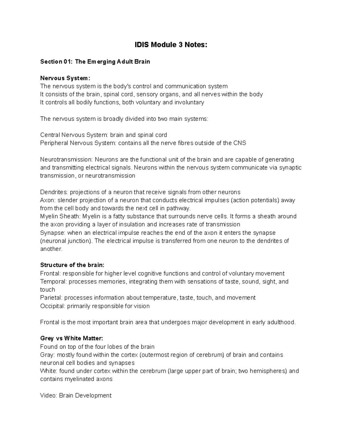 IDIS199 Module 3 Notes - IDIS Module 3 Notes: Section 01: The Emerging ...