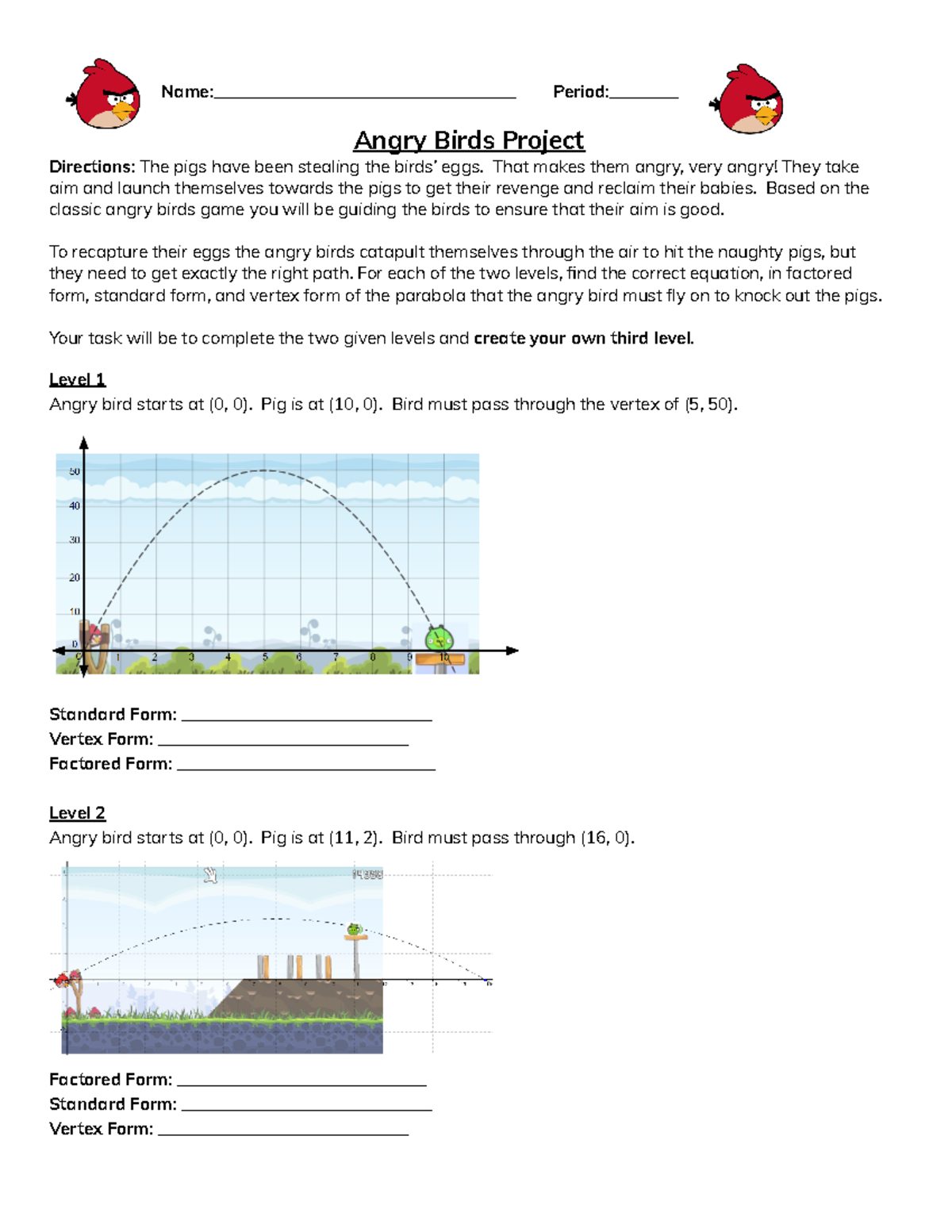 Angry Birds Project - asdsad - Name ...