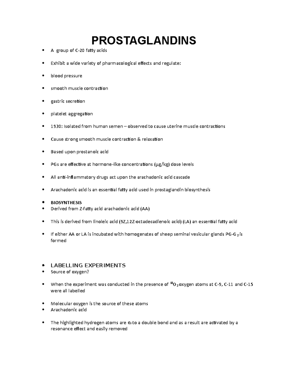 Prostaglandins - Drug Design and Medicine Development lecture notes tb2 ...
