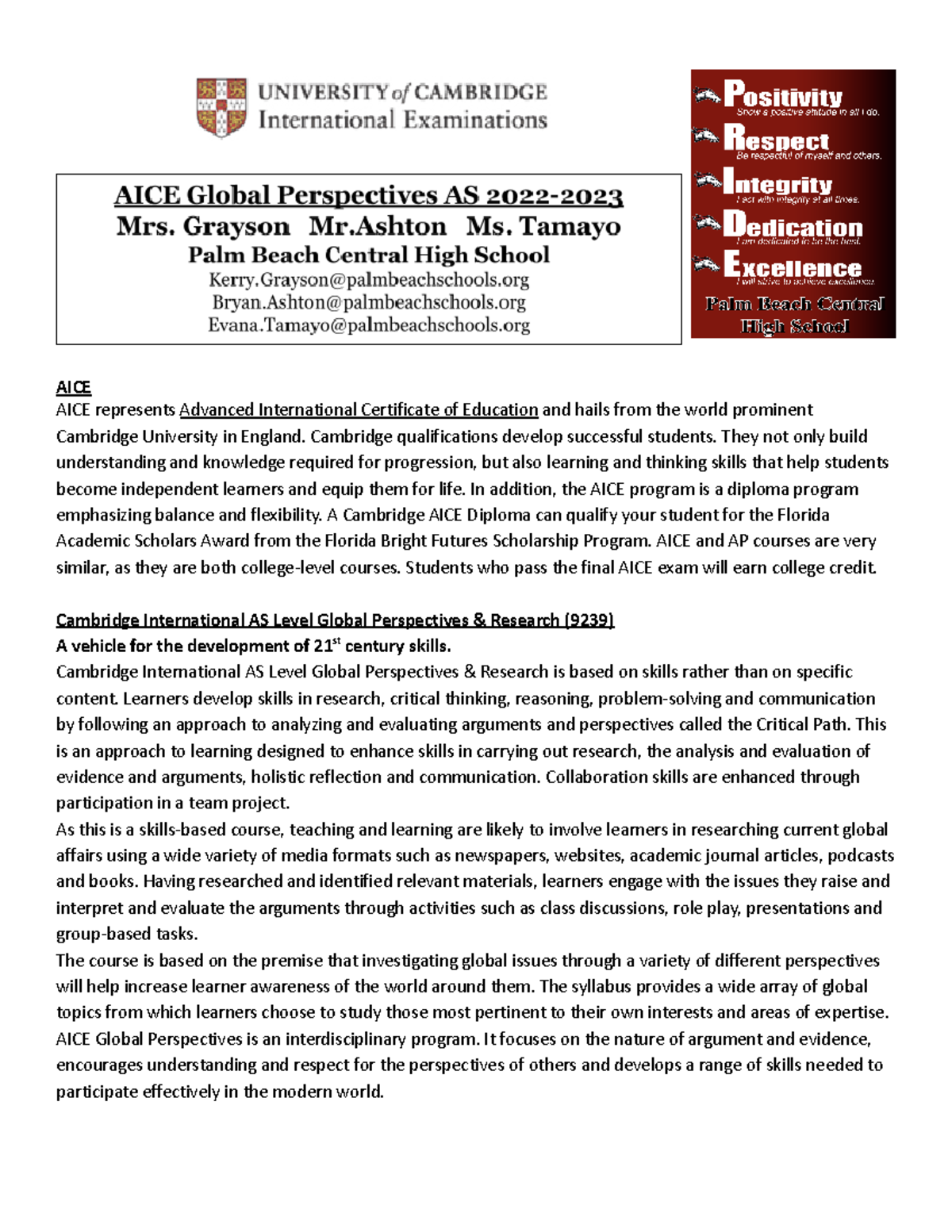 GPR Syllabus 22-23 - AICE AICE represents Advanced International ...