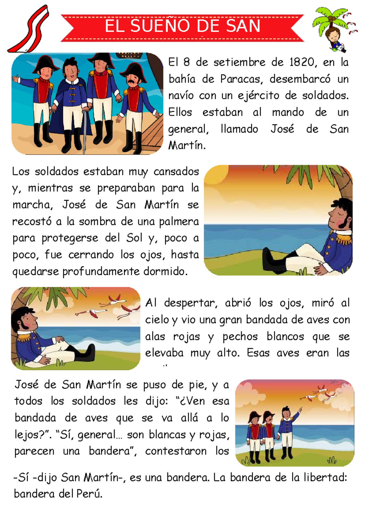 Historia EL Sueño DE don jose de SAN Martin - EL SUEÑO DE SAN MARTÍN El ...