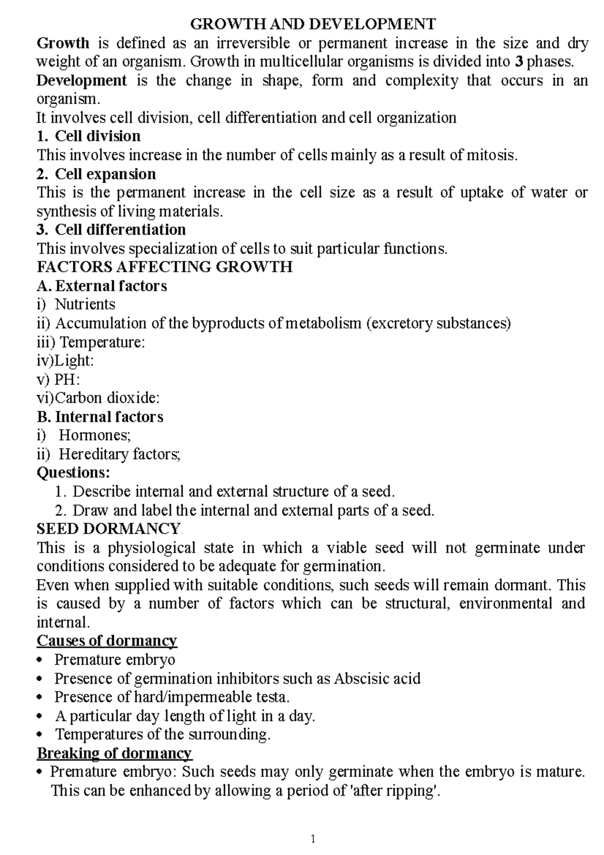 Growth and Development - Copy - GROWTH AND DEVELOPMENT Growth is ...