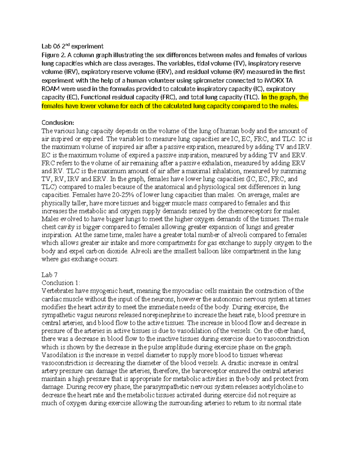 Lab write up - some figure legends and some conclusions - Lab 06 2nd ...
