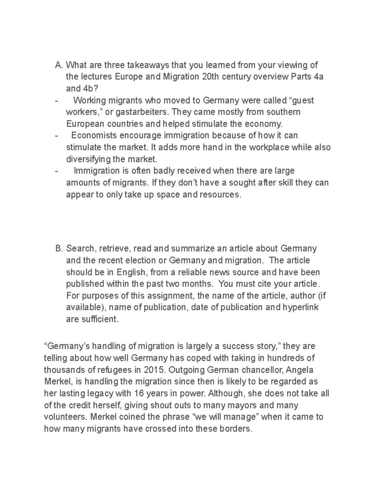 ISS discussion forum #3 - A. What are three takeaways that you learned ...