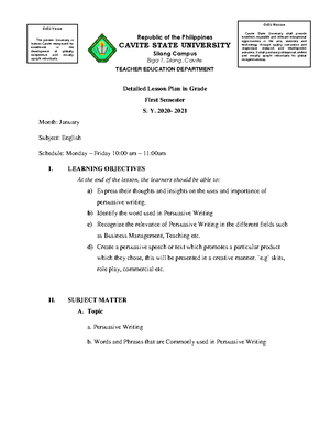 G7 Lesson PLAN Intonation - Lesson Plan English 7 Teacher: Grade 7 ...