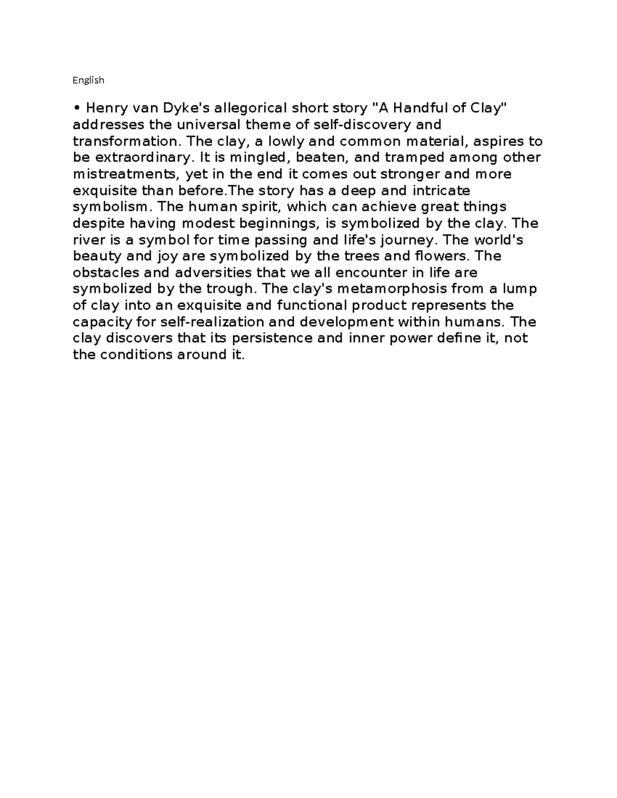 Document (16) - Spanish - English • Henry van Dyke's allegorical short ...