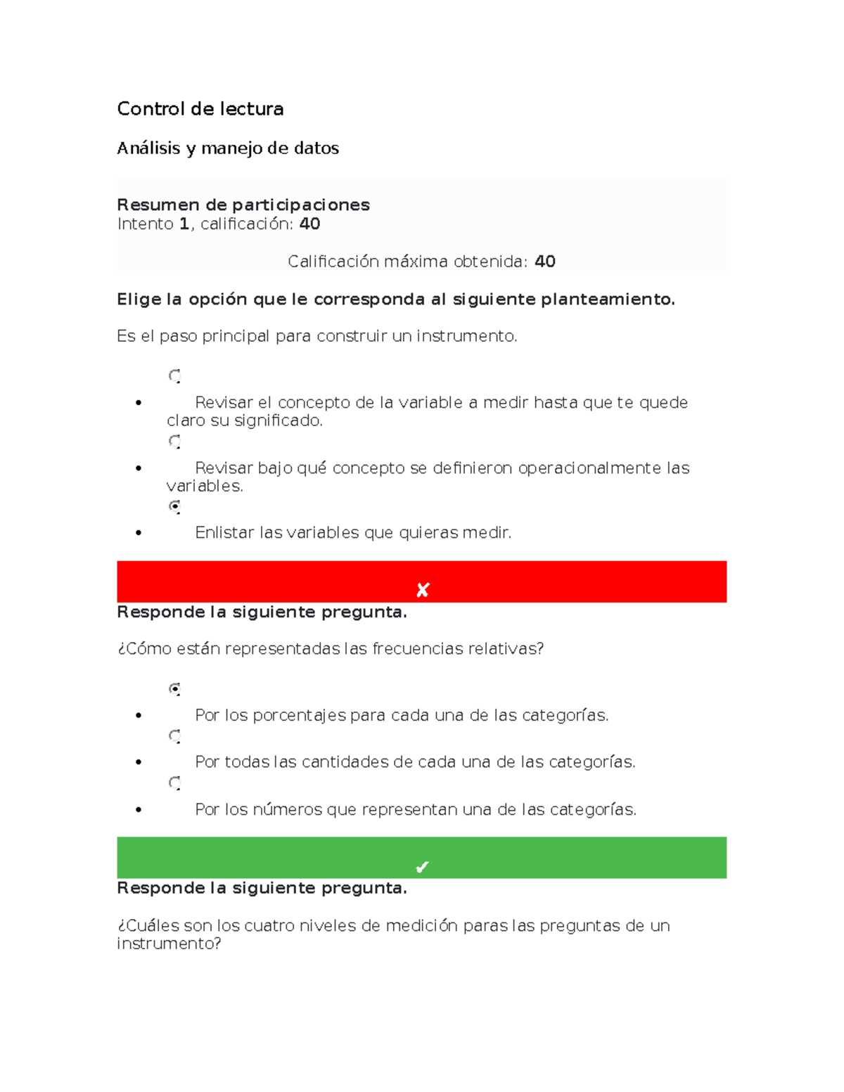 Control de lectura 3 ensayos con ejercicios resueltos - Control de ...