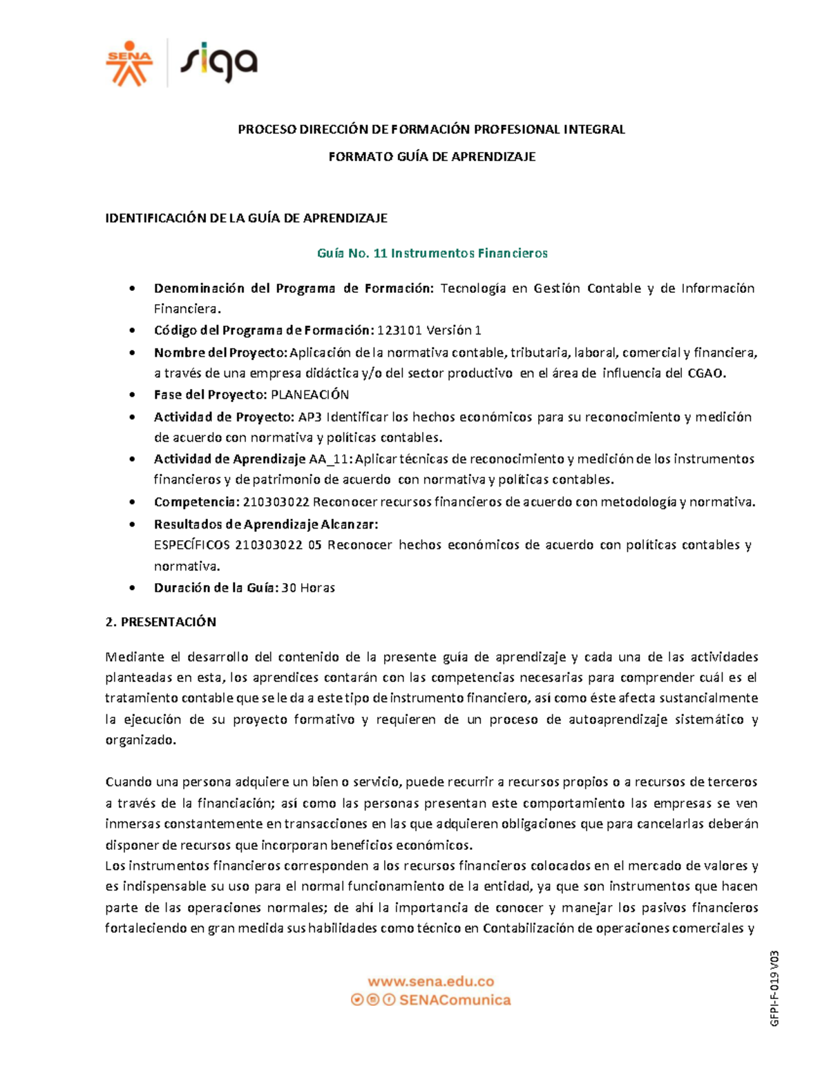 Guia No. 11 Inst. fros Velez - PROCESO DIRECCI”N DE FORMACI”N PROFESIONAL INTEGRAL FORMATO GUÕA ...