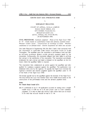 WRIT Saman + Penyataan Tuntutan - DALAM MAHKAMAH SESYEN DI KUALA LUMPUR ...