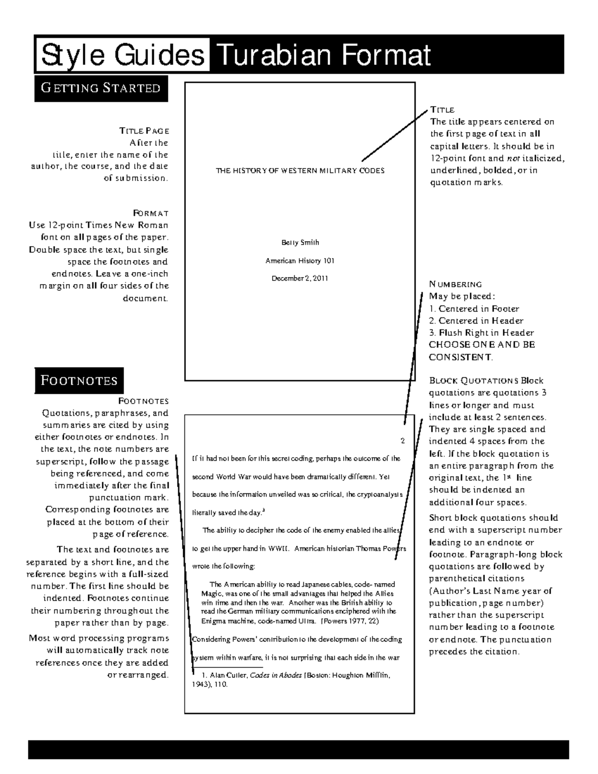 Chicago Easy Guide - Referencing styles - G G ETTIN G STARTED TITLE PAG ...