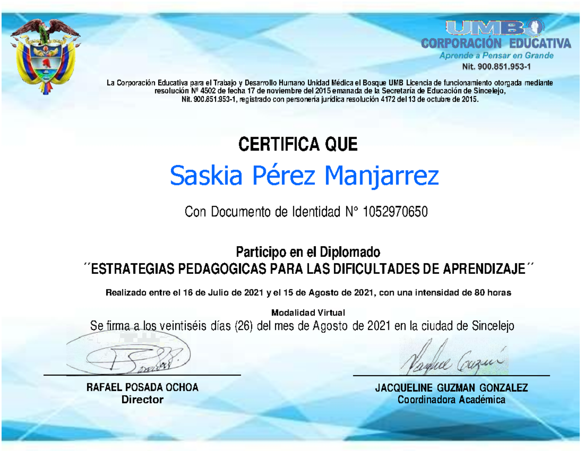 Diplomado Saskia 2021 ...