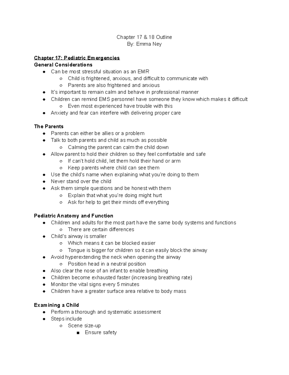 Chapter 17 18 Outline - Chapter 17 & 18 Outline By: Emma Ney Chapter 17 ...