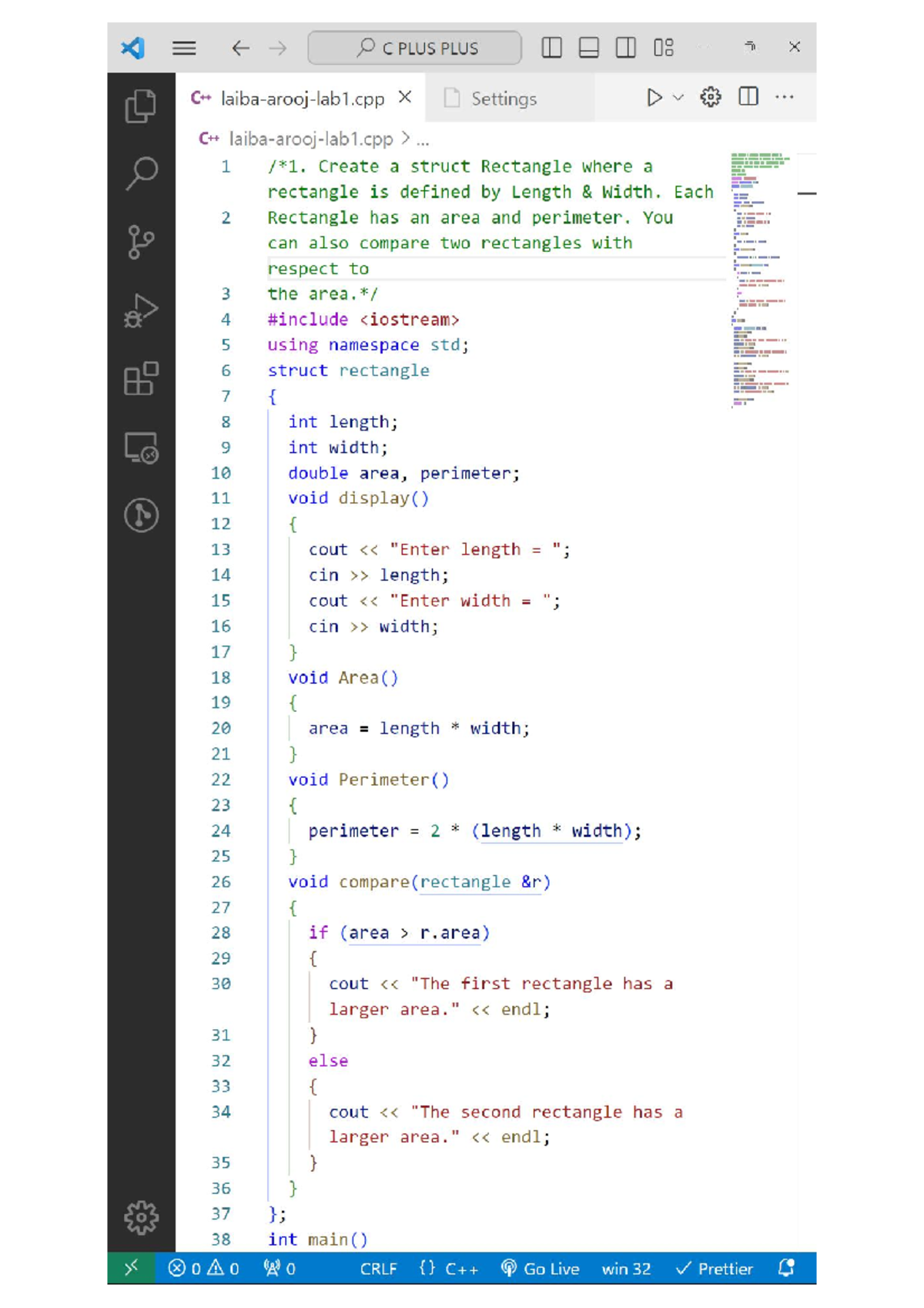 Laiba-Arooj-LAB-1 to 7 - Object Oriented Programming - Studocu