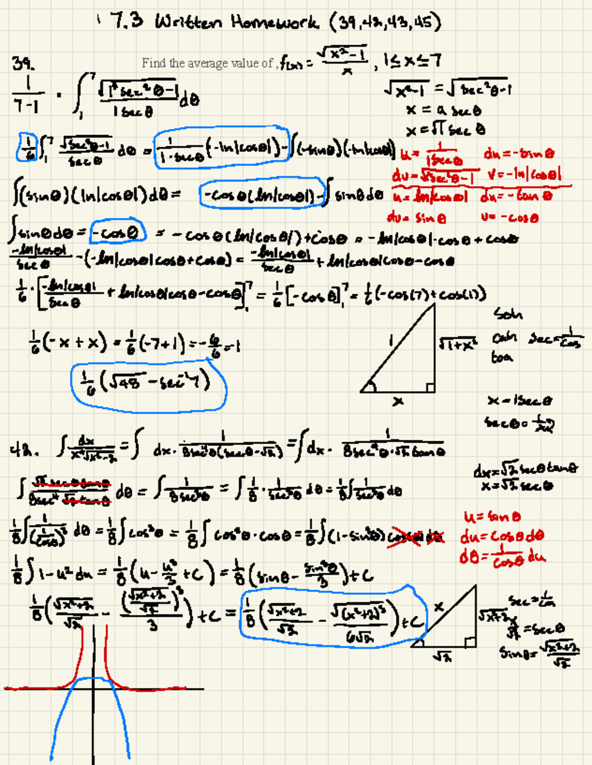 7.3 HW - Written HW for Section 7.3 in textbook - MATH 113 - TLD ...