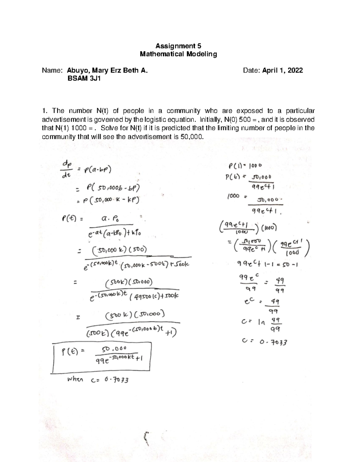 Abuyo Assignment 5 - This will serve as a guide to students who are ...