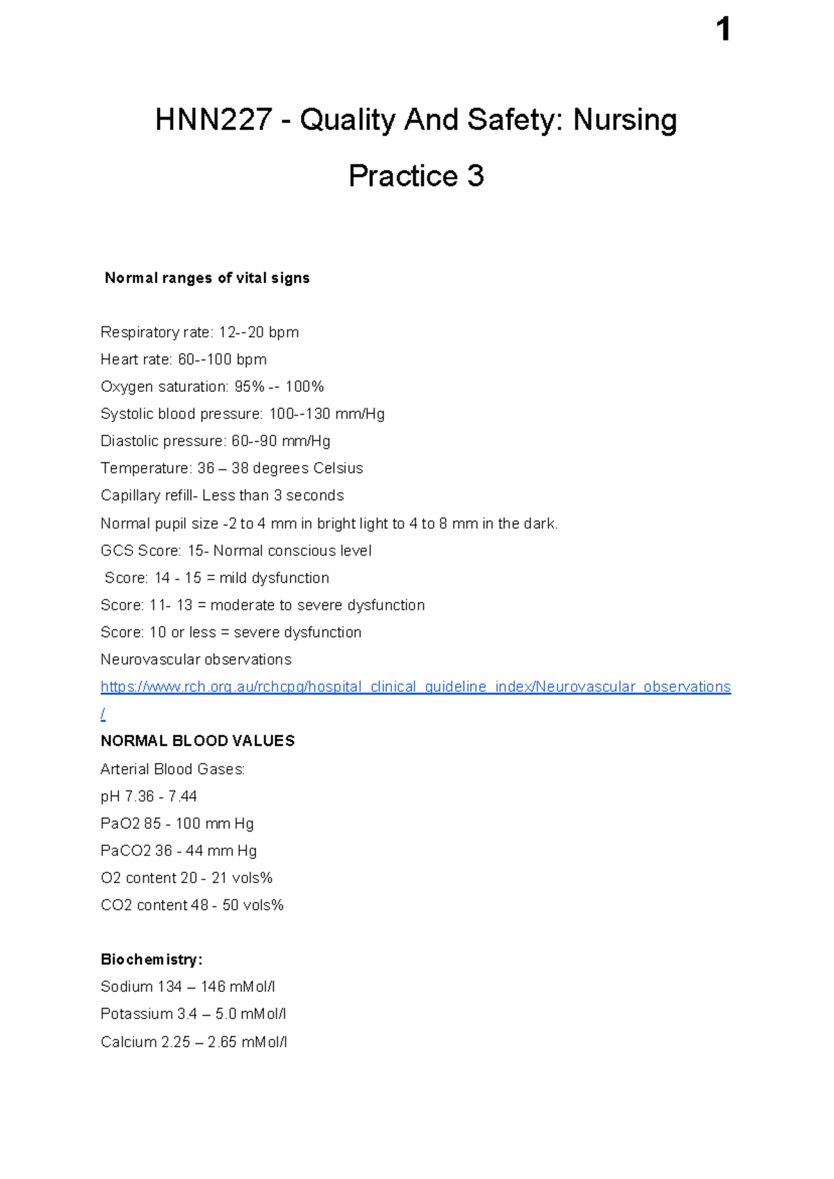HNN227 - Quality And Safety Nursing Practice 3 Weekly study notes ...