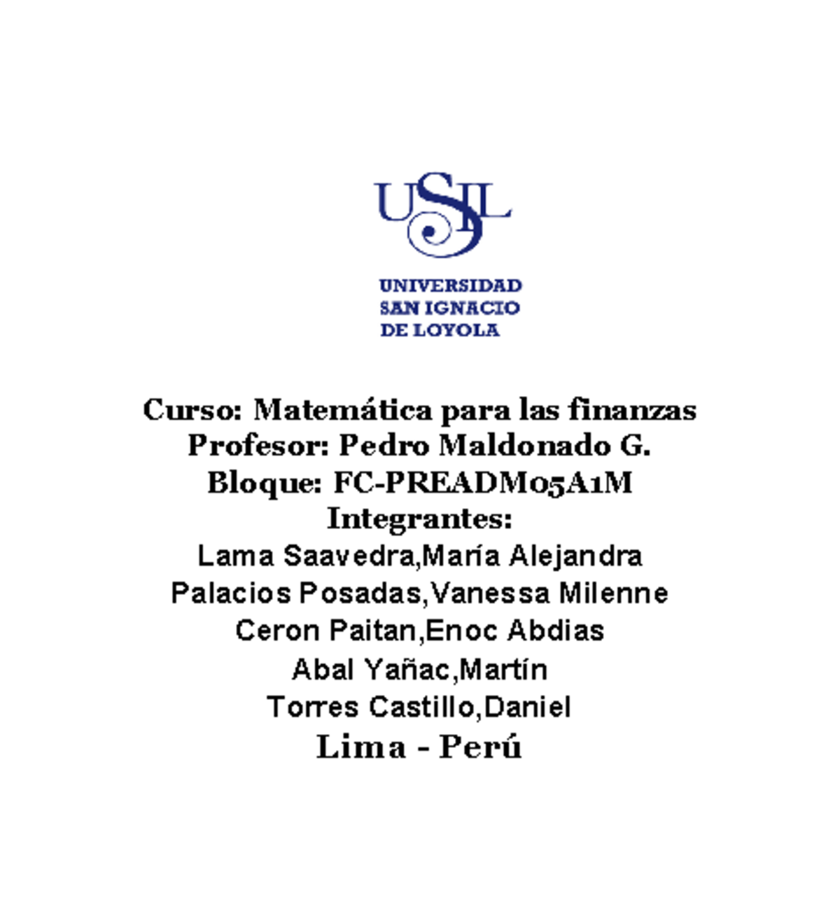 Matefi Tareaaa 2 - tarea - Curso: Matemática para las finanzas Profesor: Pedro Maldonado G ...