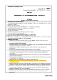 MIP1501 - Unisa - Mathematics for the intermediate phase 1 - Studocu
