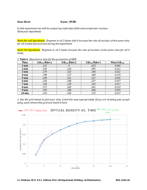 Week 1-Data Analysis Exercise copy - BIOL 1106 – Biology 1 Lab Data Analysis Exercise The ...