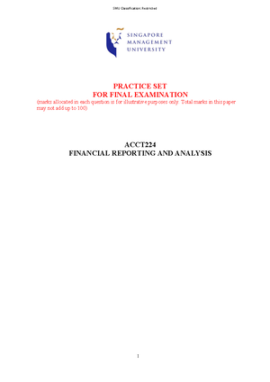 Quiz 1 Sample A - Suggested Solutions - ACCT224 Financial Reporting & Analysis Term 2, 2016 ...