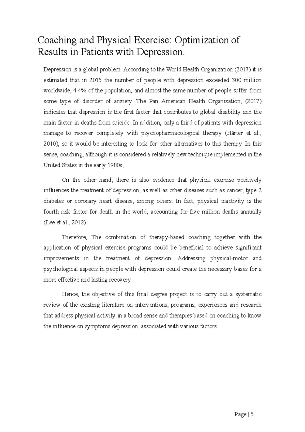 Coaching and Physical Exercise Optimization of Results in Patients with ...