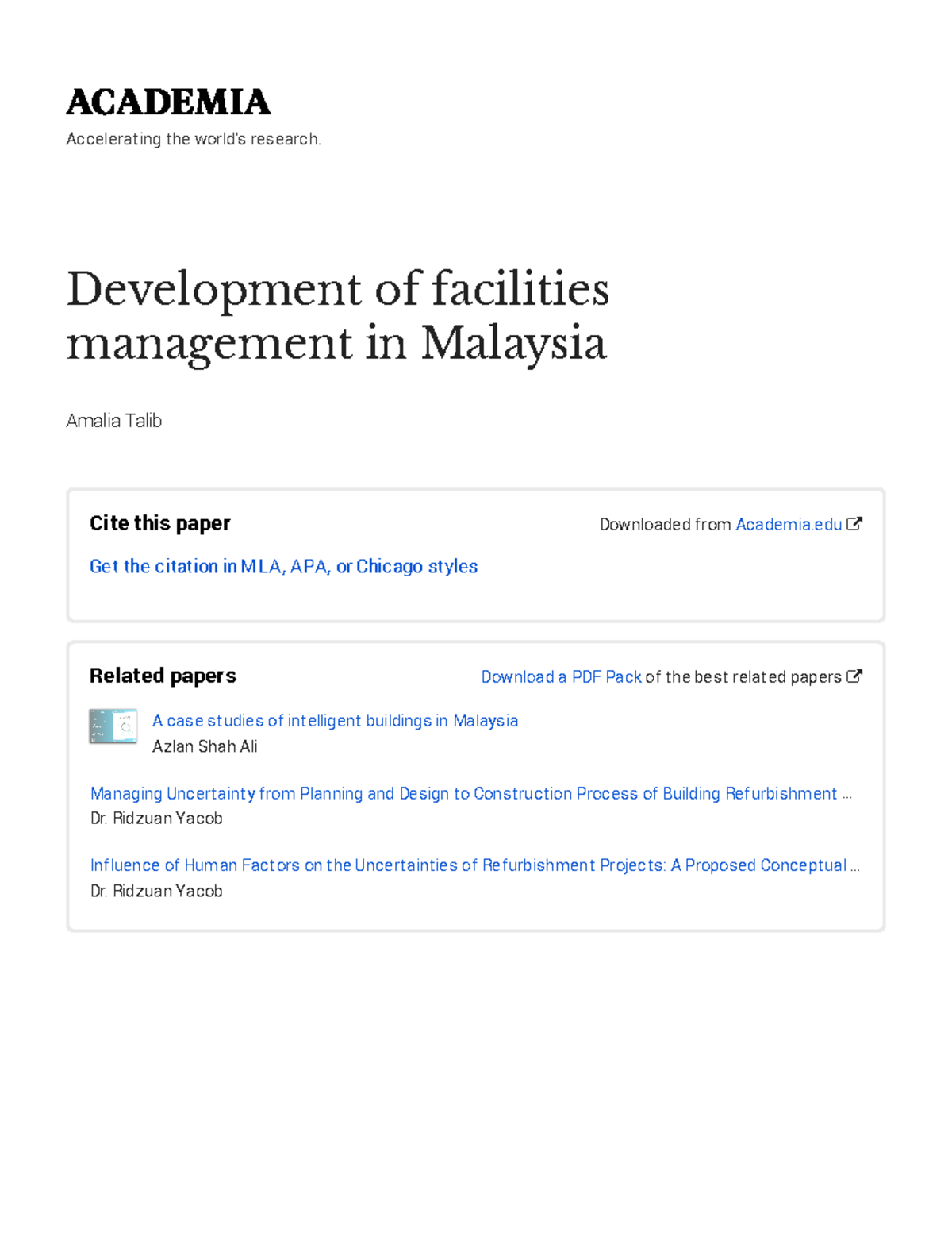 Development of facilities management in Malaysia-with-cover-page-v2 ...