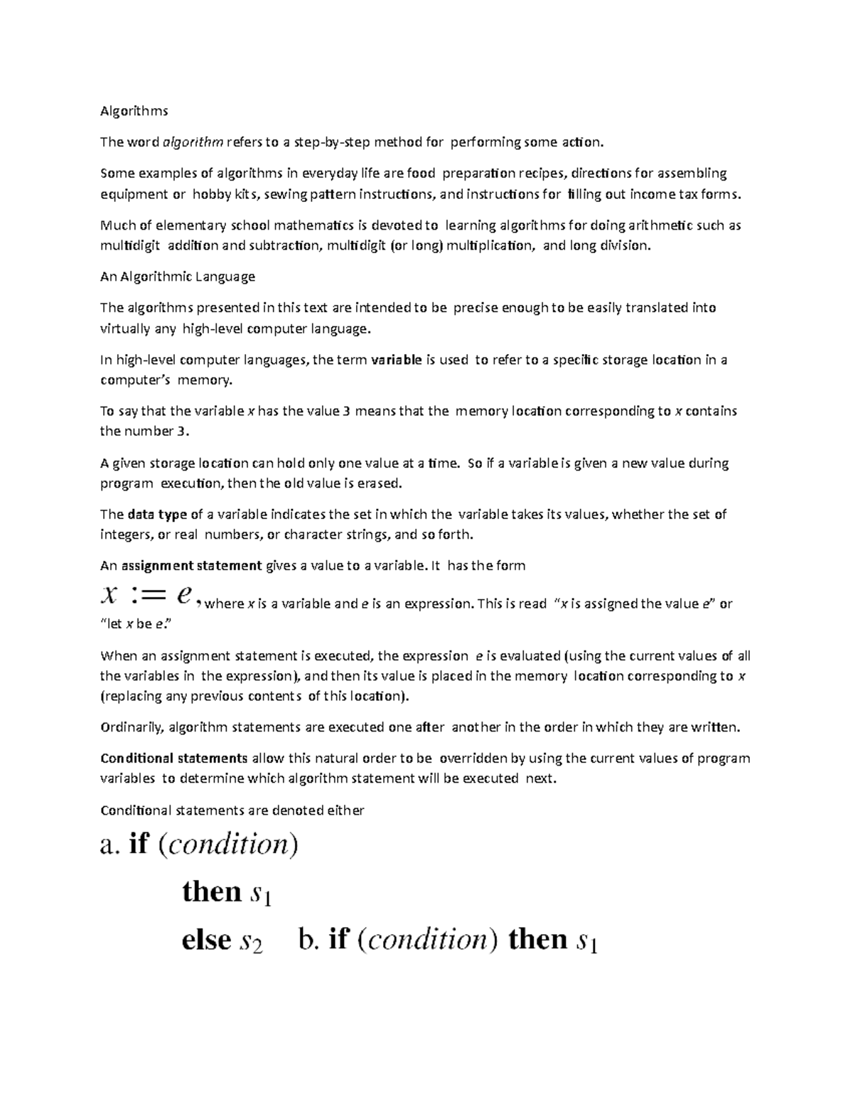 Algorithms - Algorithms The word algorithm refers to a step-by-step ...