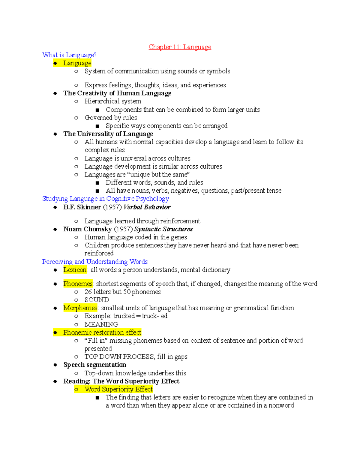 Chapter 11 Language - Meeks - Chapter 11: Language What is Language? Language System of - Studocu