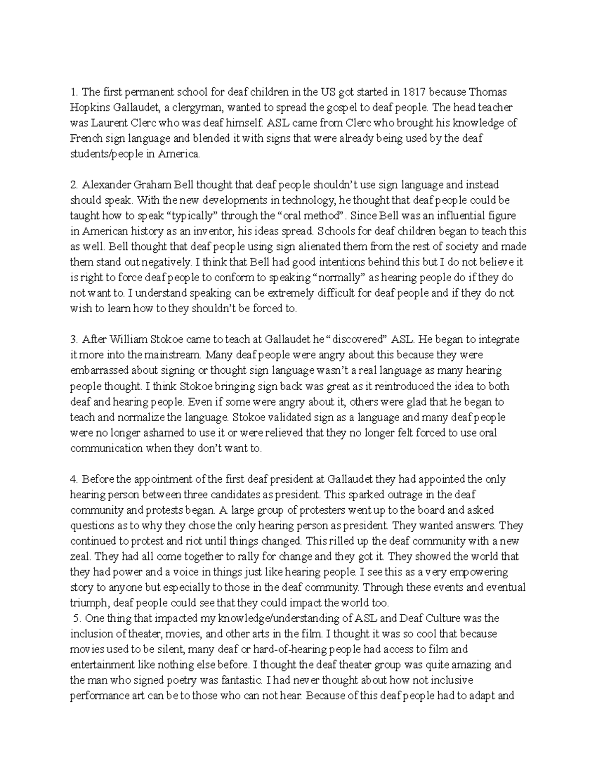 Through Deaf Eyes - A reflection on the film - The first permanent ...