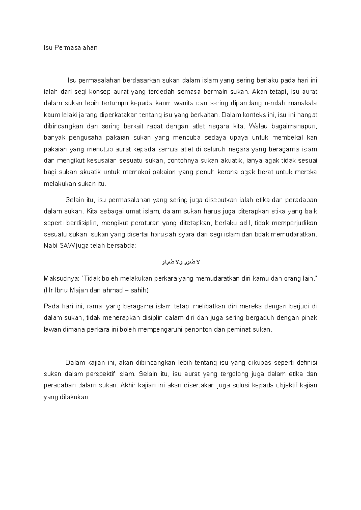 ISU Permasalahan - report assignment - Isu Permasalahan Isu ...