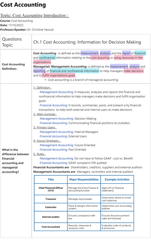 Cost Accounting Calculation Formulas - Cost Accounting Calculation ...