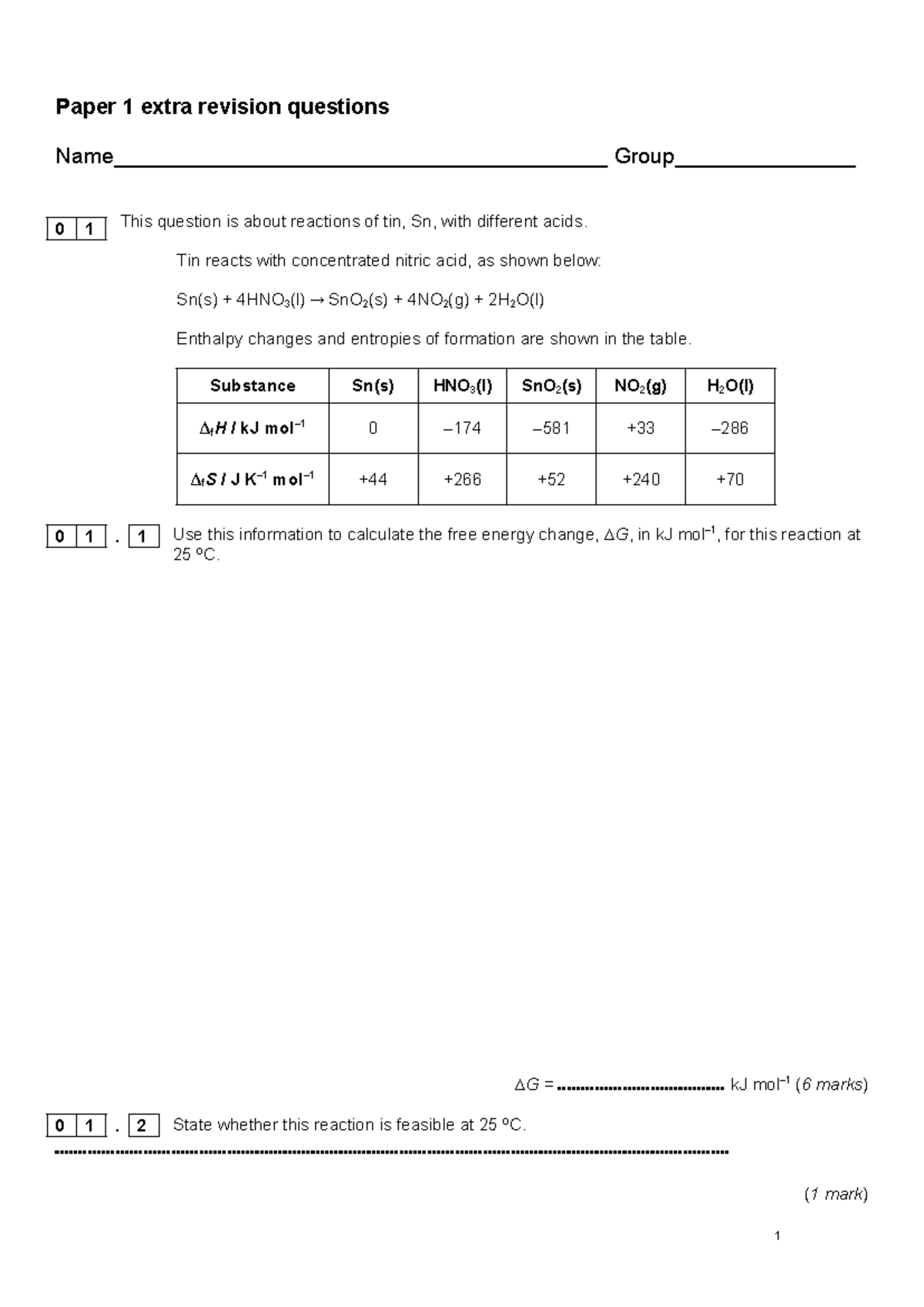 Paper 1 revision questions - Paper 1 extra revision questions - Studocu