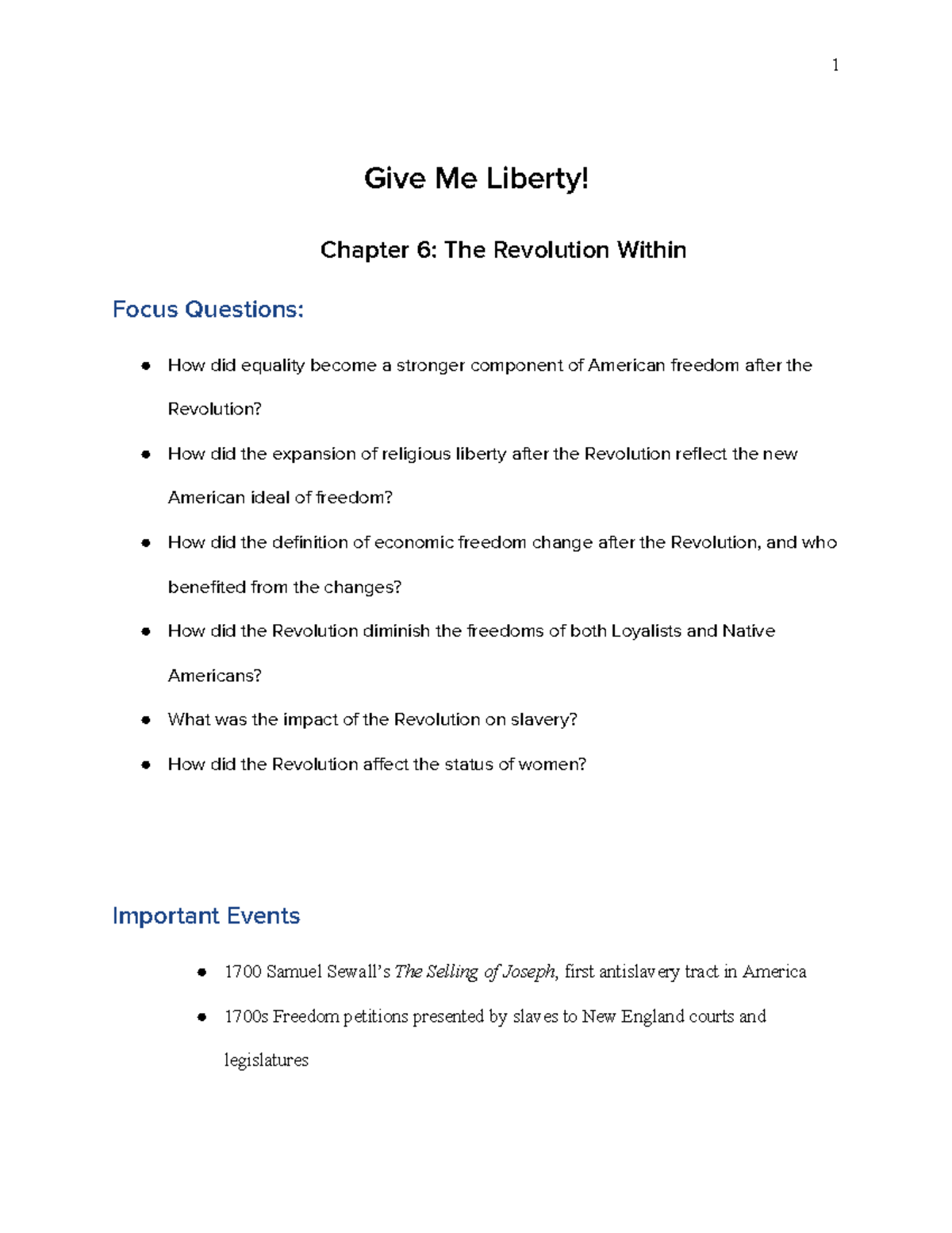 Give Me Liberty! 5th Edition Chapter 6 Summary - Give Me Liberty ...