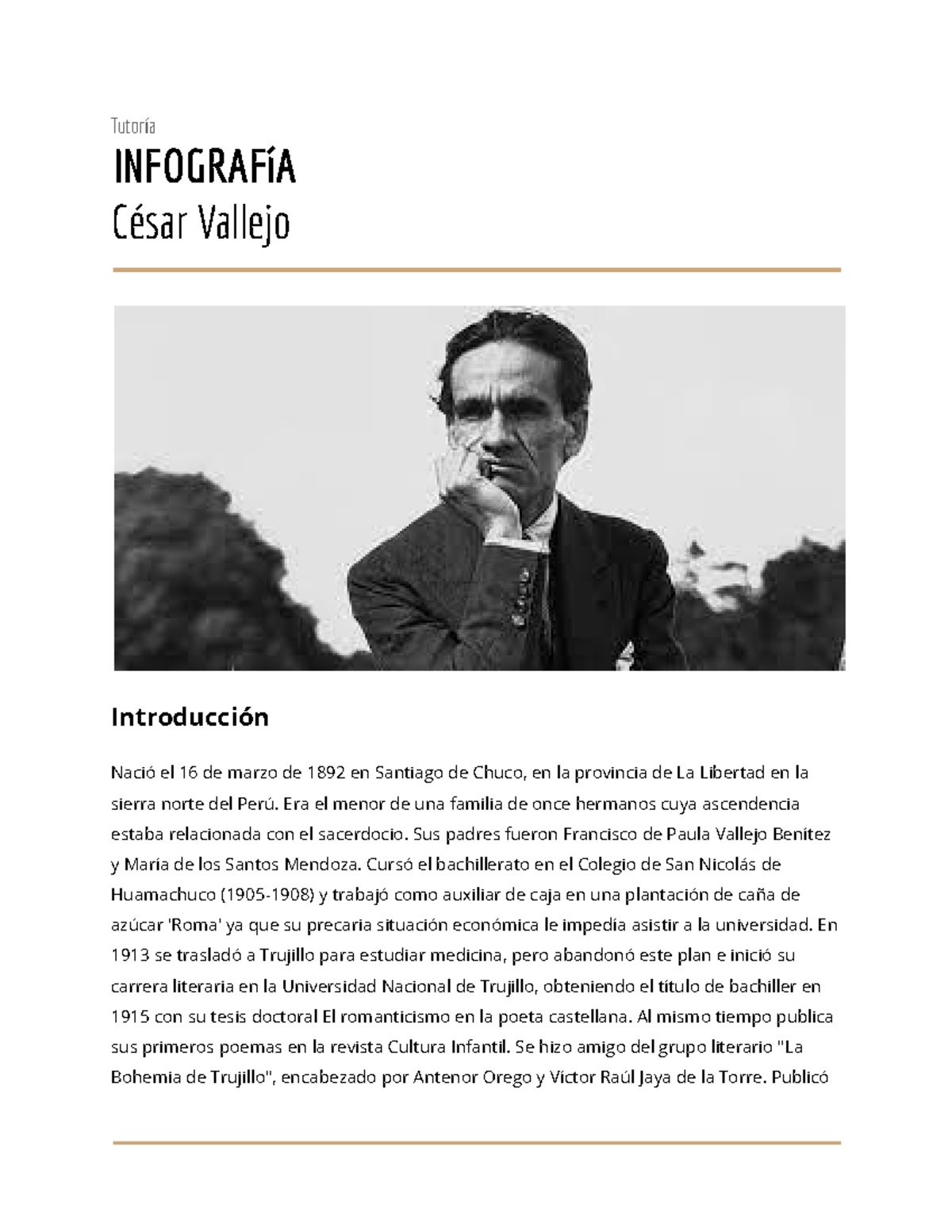 Informe sesi 02 - Cesar vallejo - Tutoría INFOGRAFíA César Vallejo ...