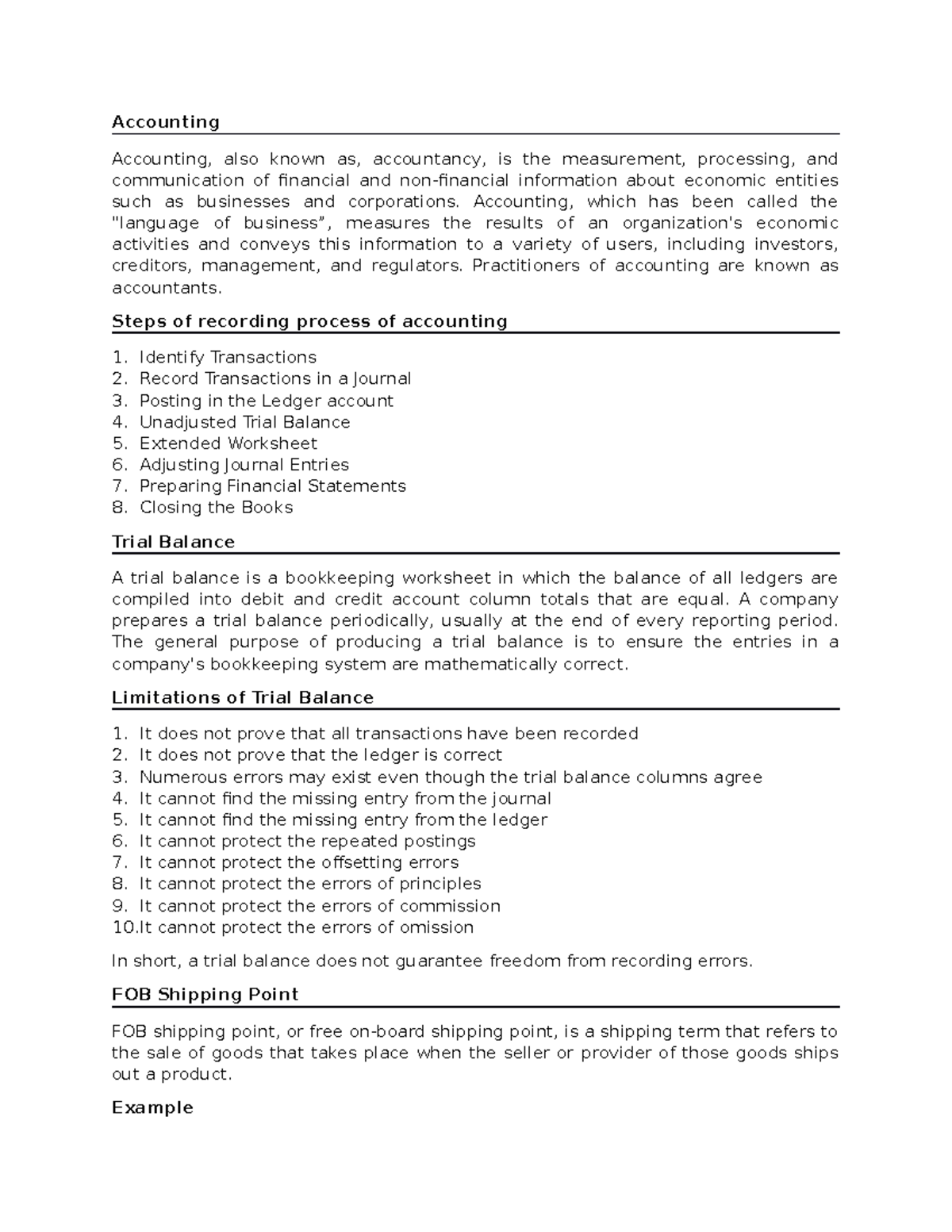 Accounting Note (BBA Professional - 1st semester) - Accounting ...