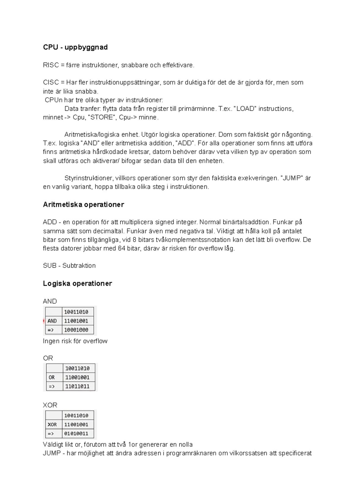 IDSV Föreläsning 5 Sammanfattning av Computer Science An Overview Chapt. 2 Data Manipulation ...