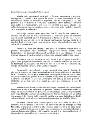 Caracterizarea personajului Felix Sima - El este caracterizat direct şi ...