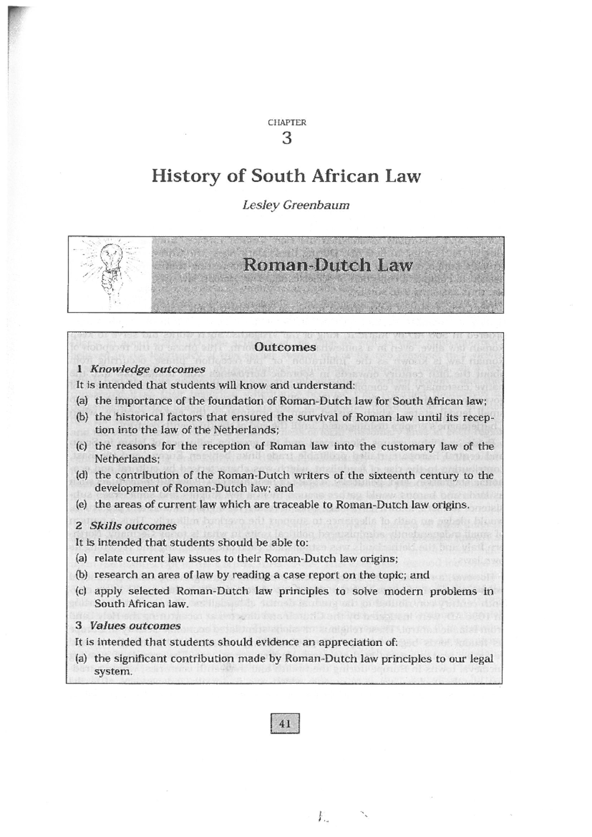 Maisel et al History of South African Law (chapter 3) - CHAPTER 3 ...