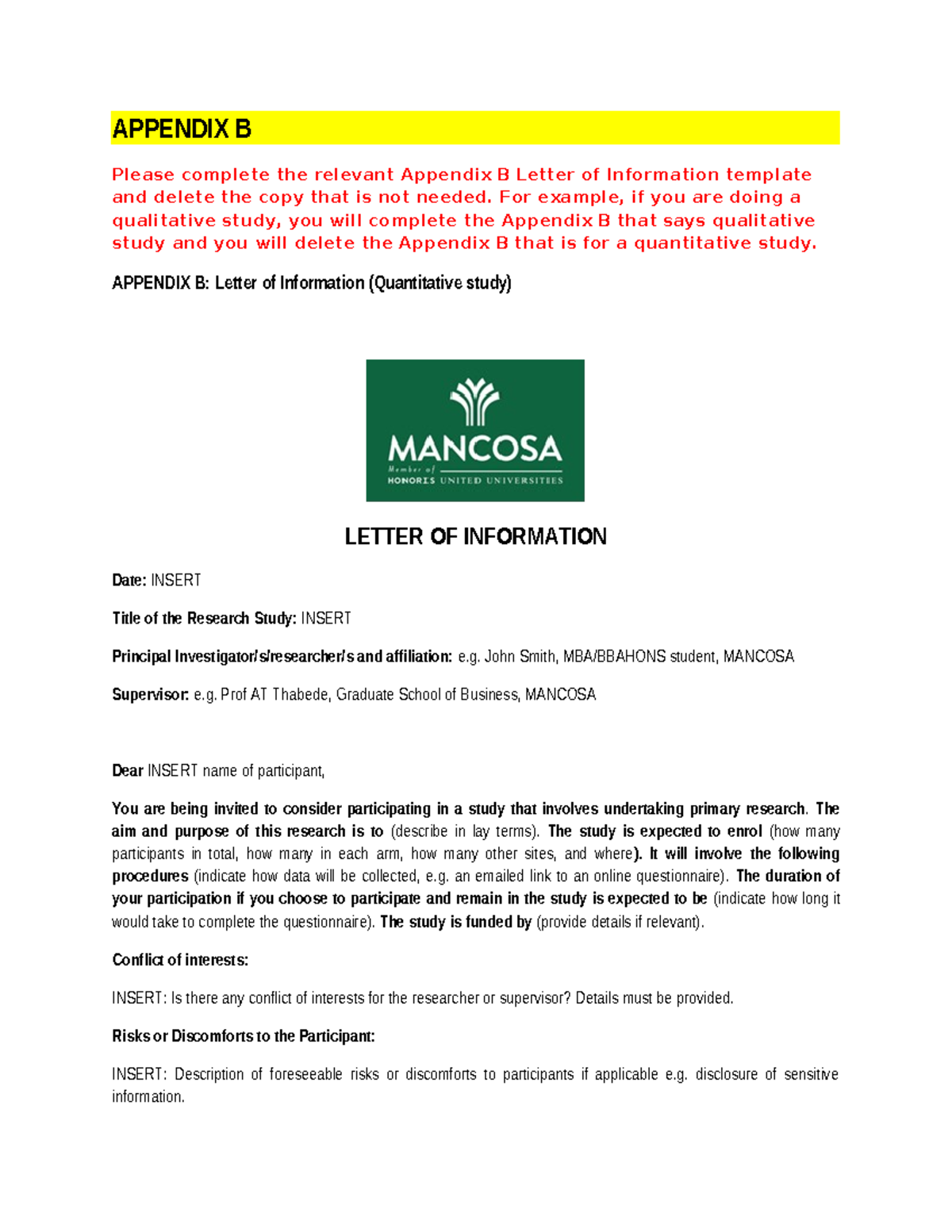 Appendix2024202 - APPENDIX B Please complete the relevant Appendix B ...