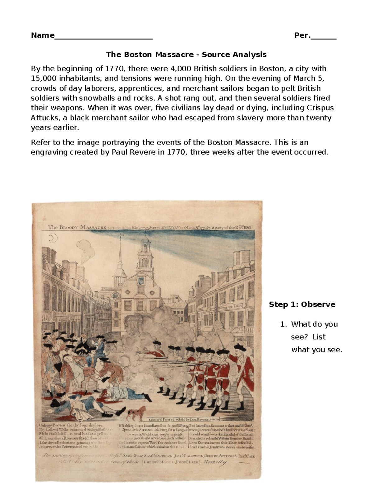 2022 Boston Massacre Source Analysis Activity - Name ...