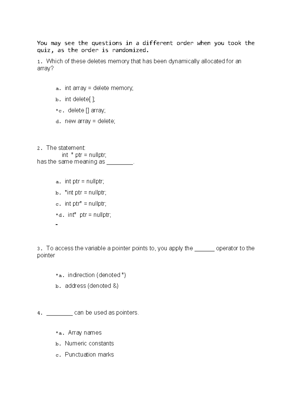 1337 Quiz 1 Solution v3 - quiz 1 - You may see the questions in a ... 1337 Quiz 1 Solution v3 - quiz 1 - You may see the questions in a ...