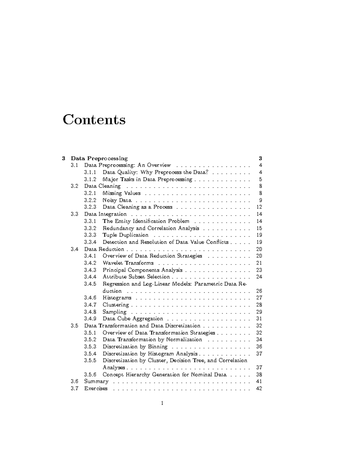 03 - Data Engineering slides - Contents 3 Data Preprocessing 3 Data Preprocessing: An Overview 3 ...