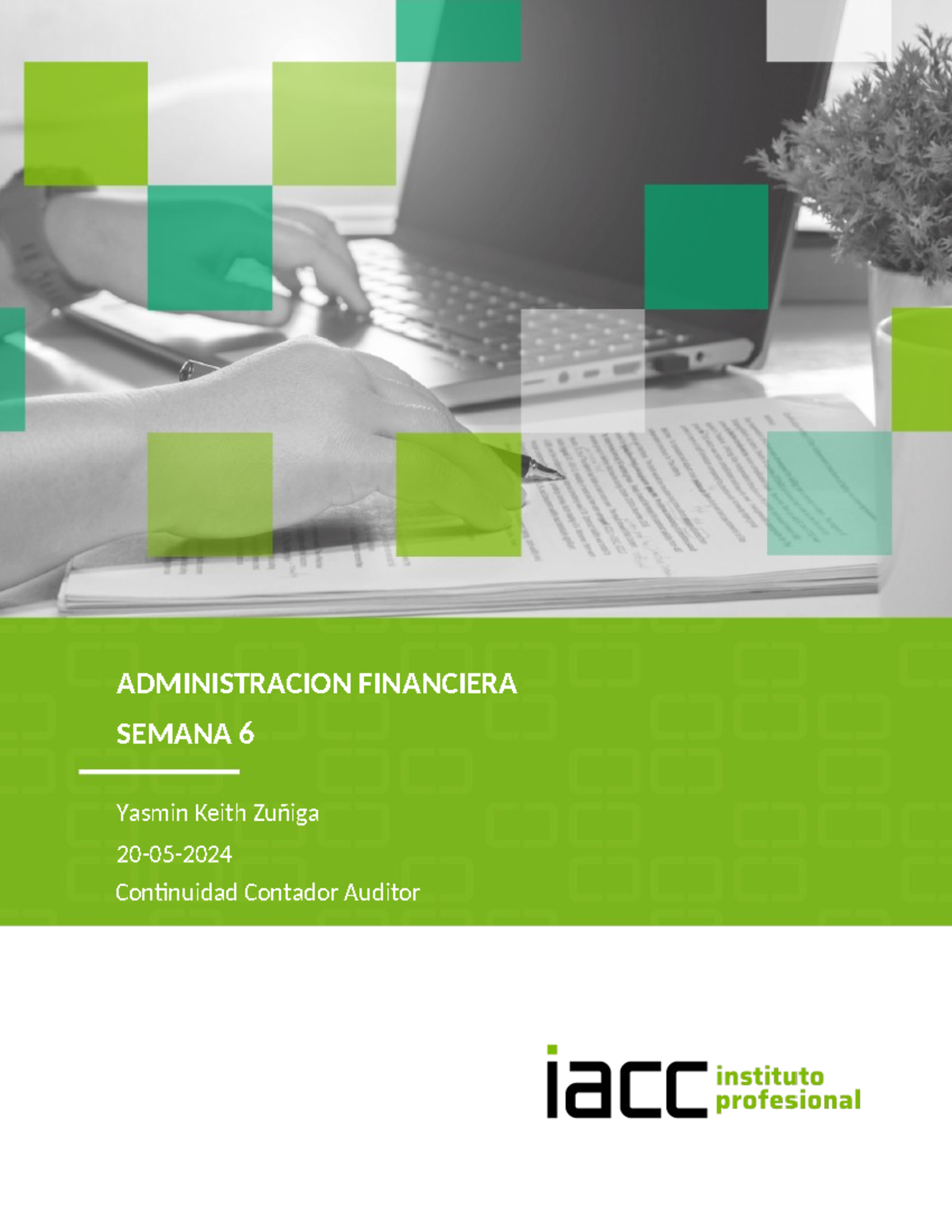 Plantilla evaluacion desarrollo semana 6 - ADMINISTRACION FINANCIERA ...