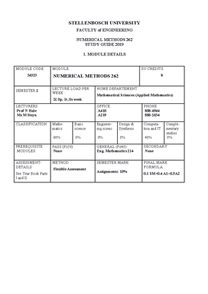 Tutoriaal 6 Memo - Engineering Chemistry 123 - Tutorial 6 Memo - QUESTION 1 Approach: To ...