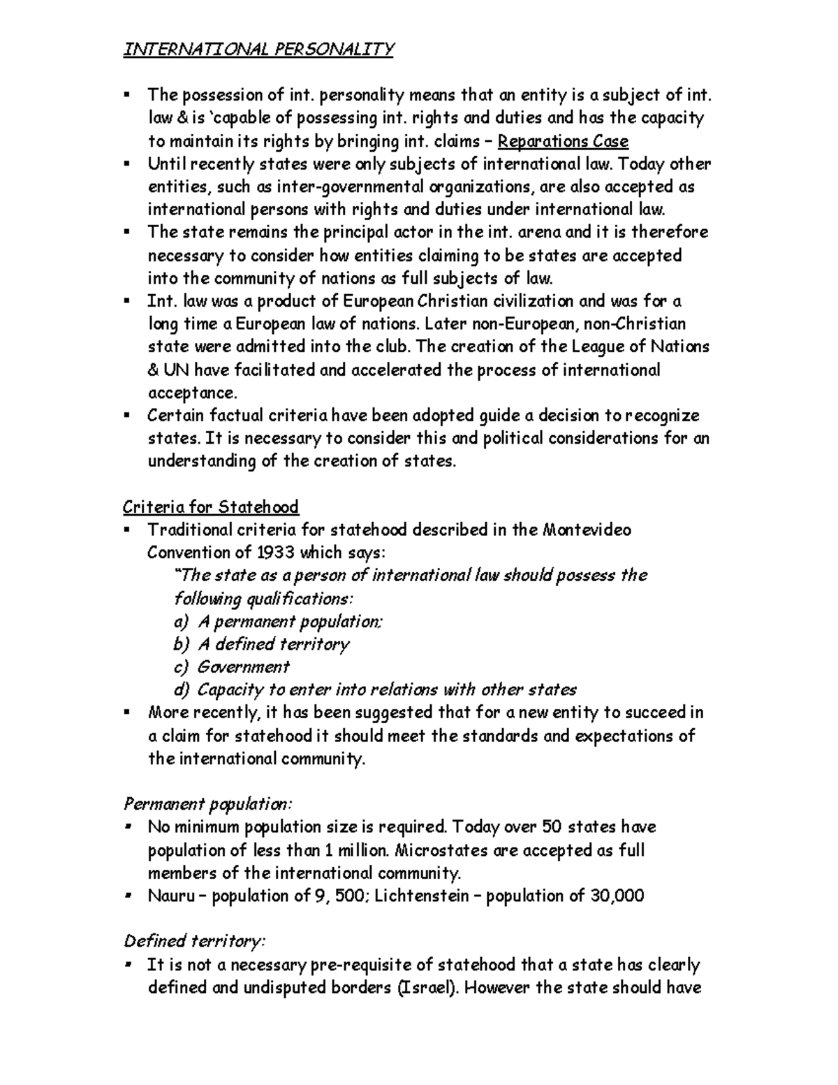 04)Internationa Personality - INTERNATIONAL PERSONALITY The possession ...