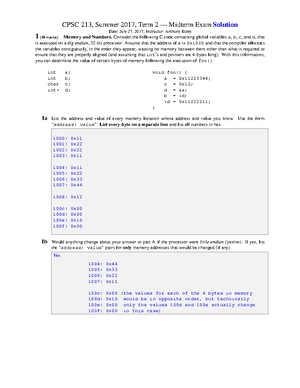 A2 - cpu and static scalars and arrays - CPSC 213 – Assignment 2 CPU and Static Scalars and ...